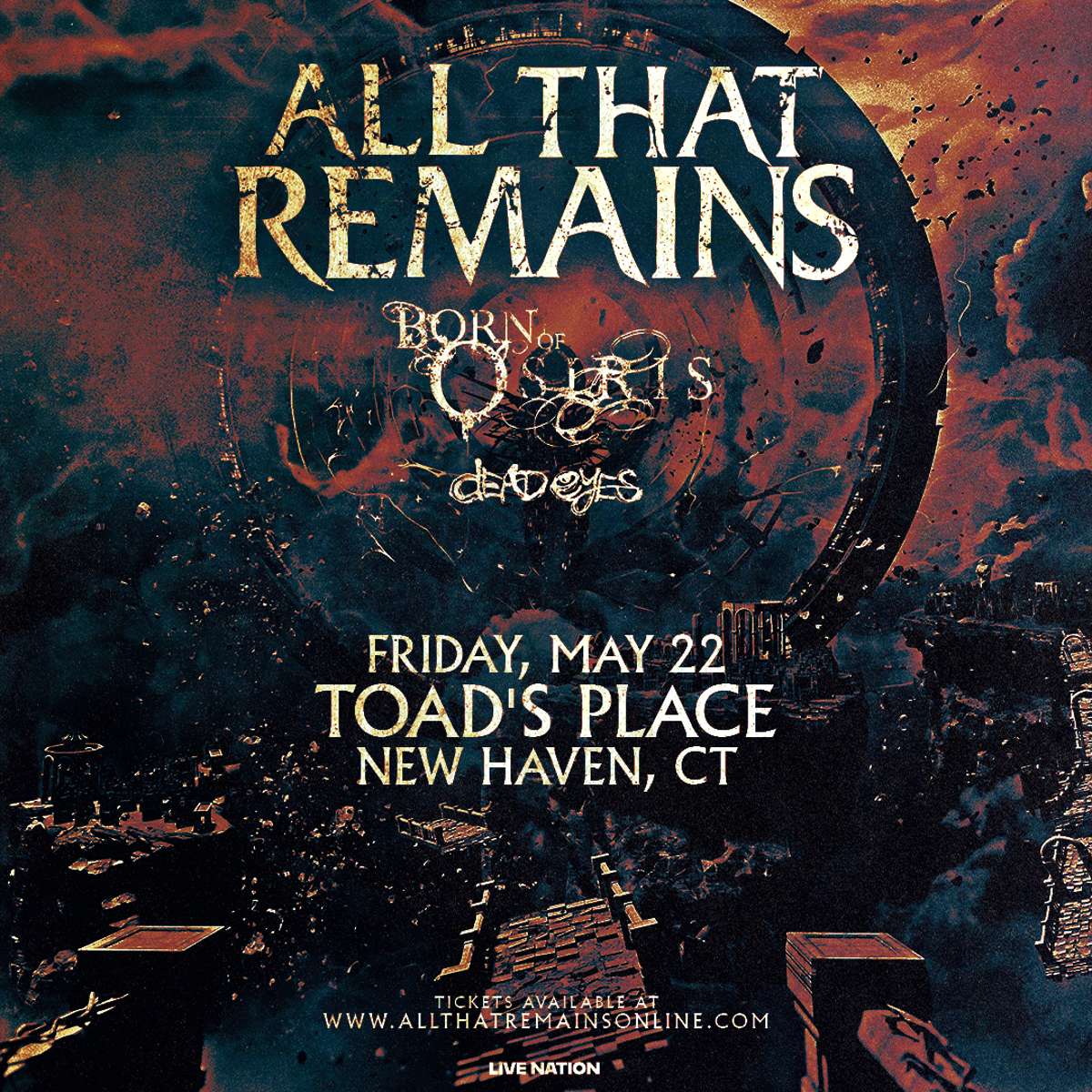 ALL THAT REMAINS Tickets | New Haven, CT | Toad's Place of New Haven
