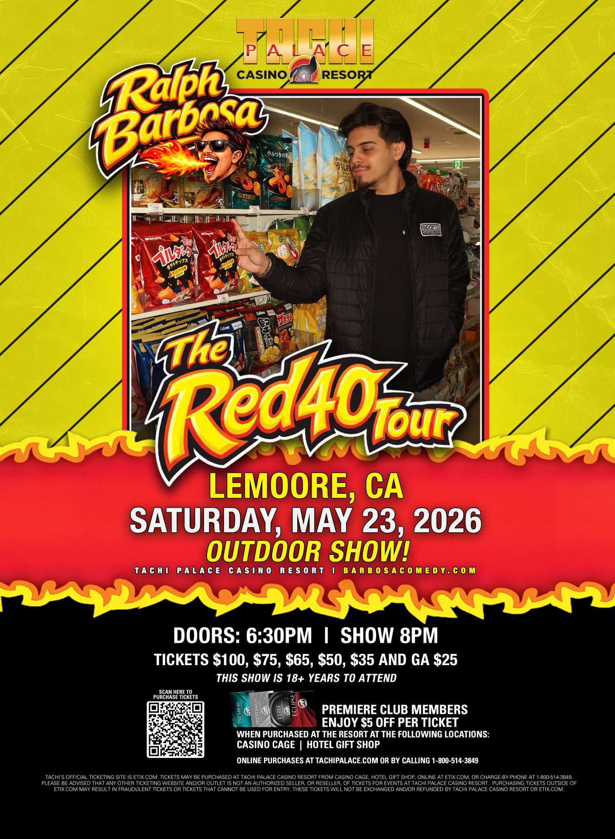 Ralph Barbosa: The Red 40 Tour Tickets | Lemoore, CA | Tachi Palace ...