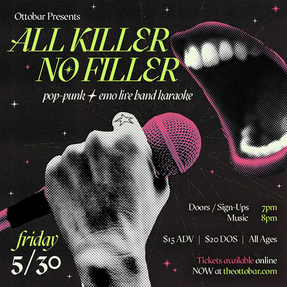 LIVE BAND POP-PUNK/EMO KARAOKE NIGHT (w/ All Killer No Filler) Tickets ...