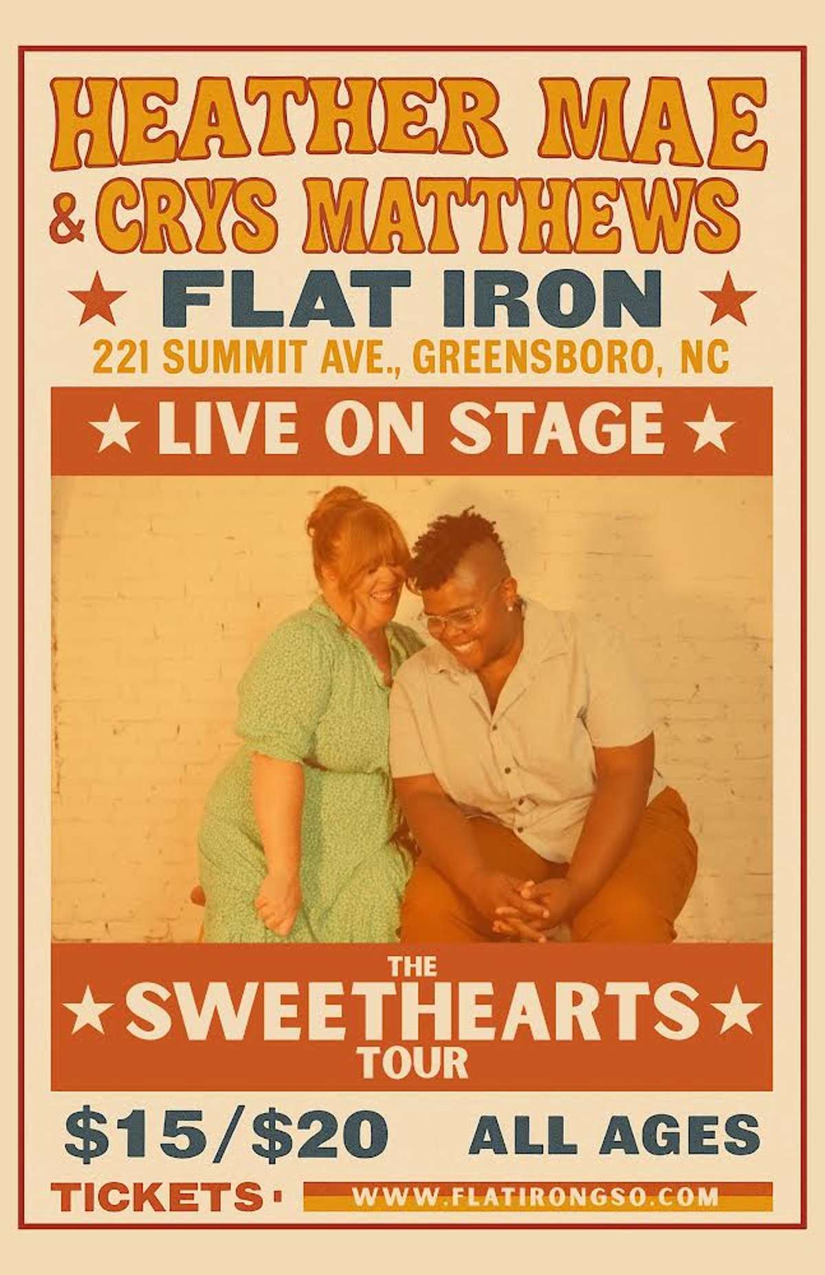 Heather Mae and Crys Matthews Tickets | Greensboro, NC | Flat Iron