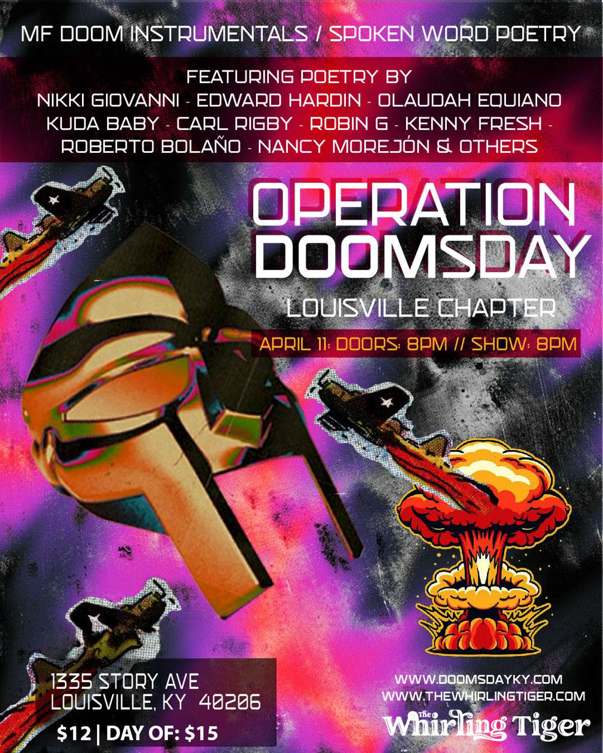 Operation Doomsday Tickets | Louisville, KY | Whirling Tiger