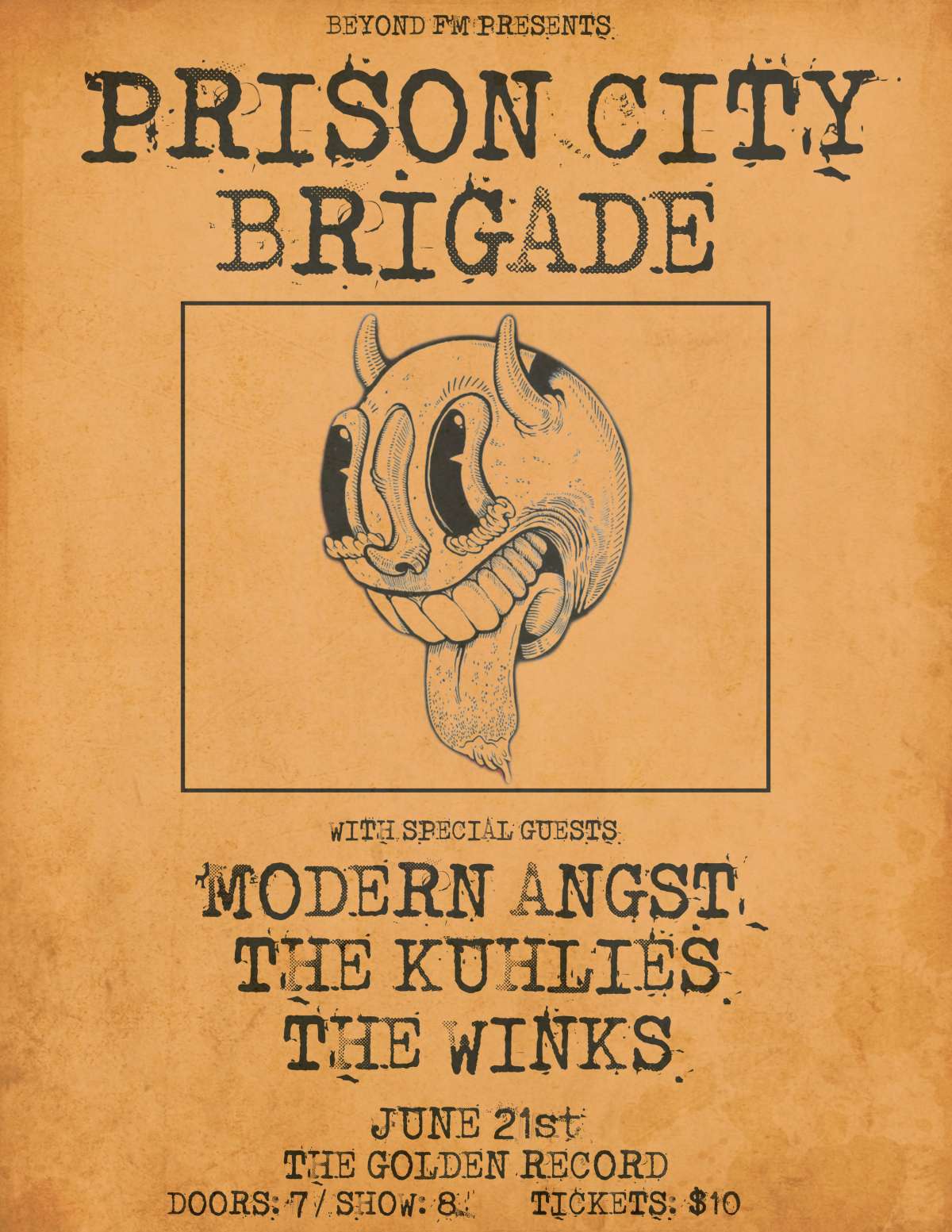 Prison City Brigade w/ Modern Angst, The Kuhlies, & The Winks Tickets ...