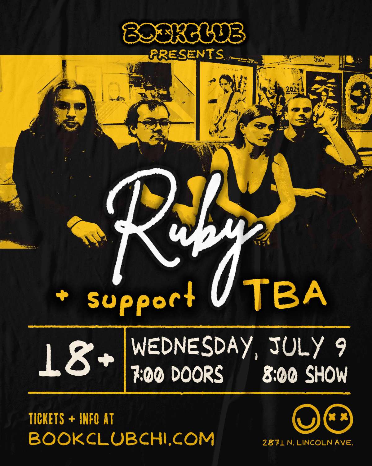 Ruby + support TBA Tickets | Chicago, IL | Bookclub
