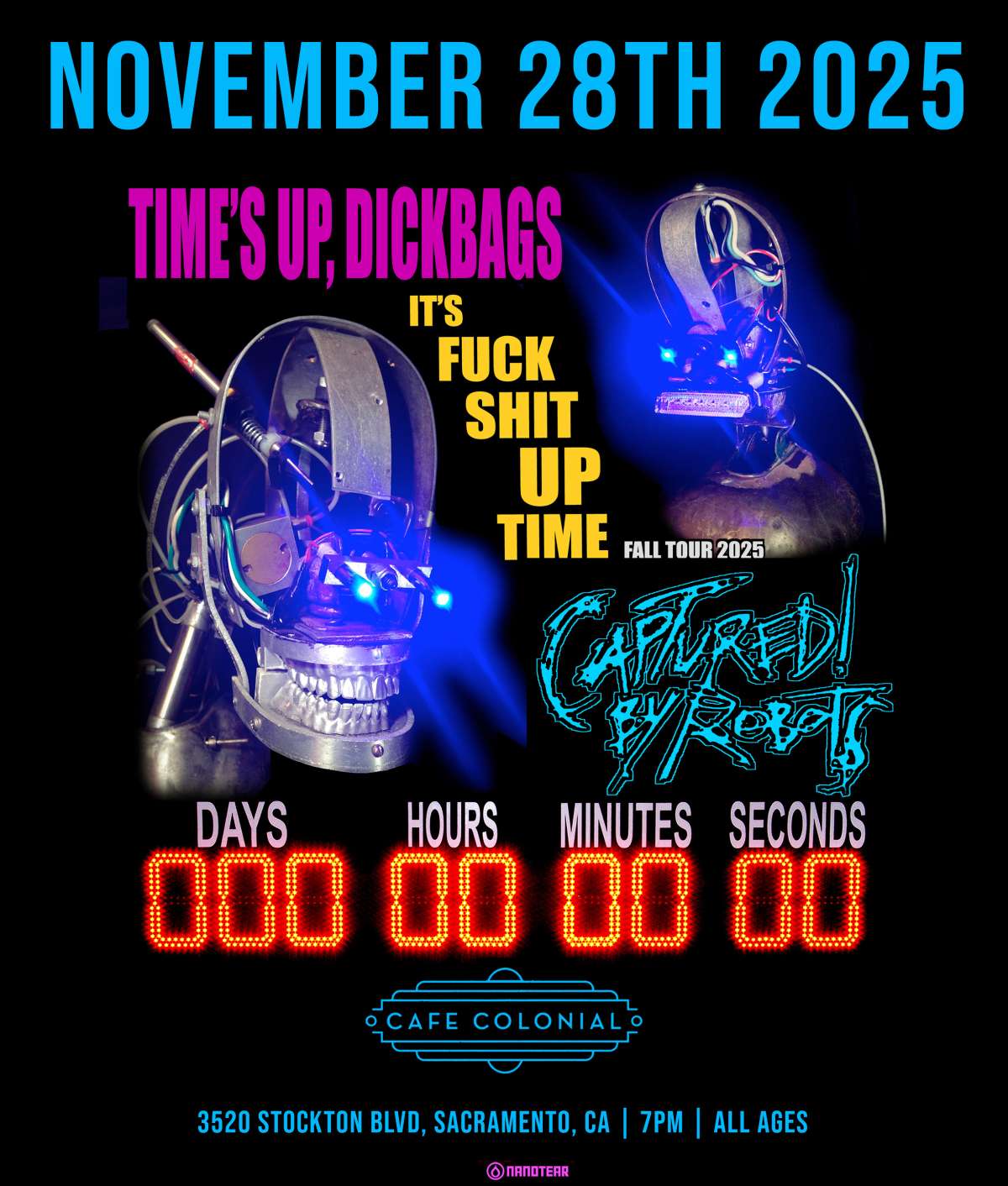 Captured! by Robots Tickets | Sacramento, CA | Cafe Colonial