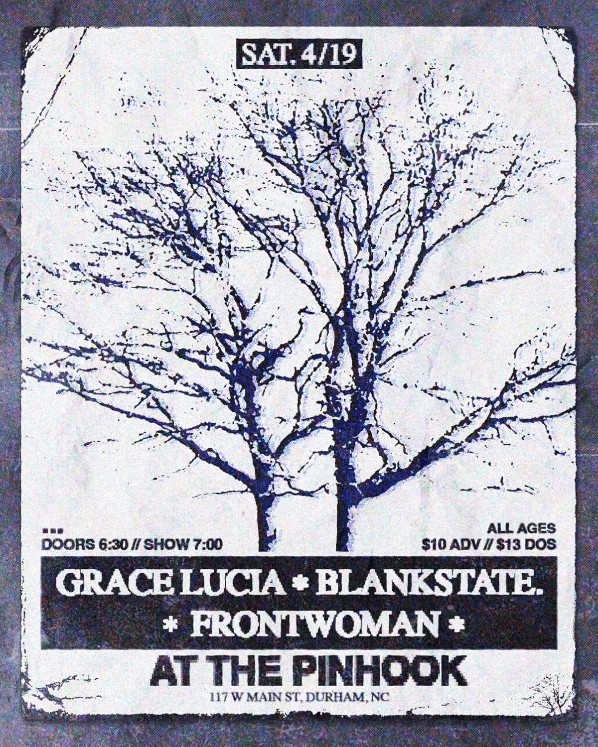 Grace Lucia / blankstate. / Front Woman Tickets | Durham, NC | The Pinhook