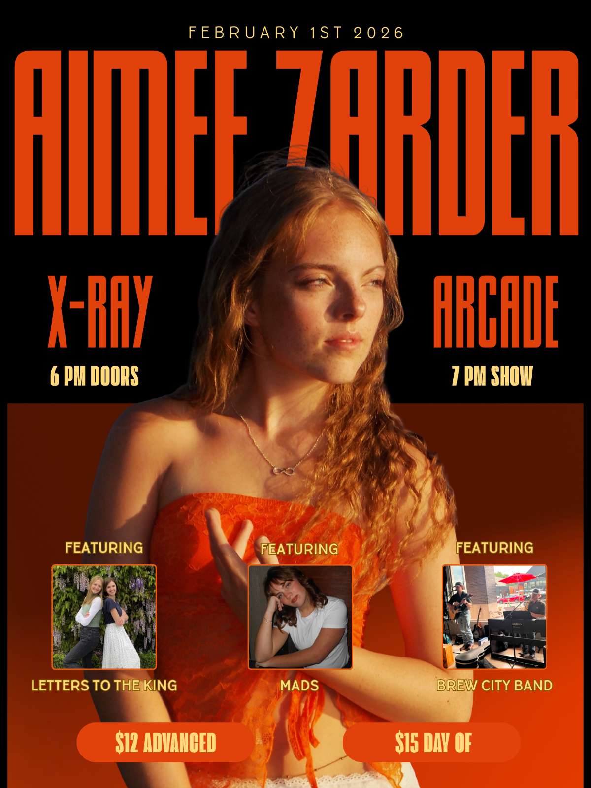 AIMEE ZARDER / MADS / LETTERS TO THE KING / BREW CITY BAND Tickets ...