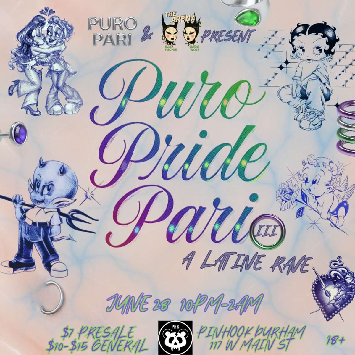 PURO PRIDE PARI w/ DRAG + DJ's + PARI Tickets | Durham, NC | The Pinhook