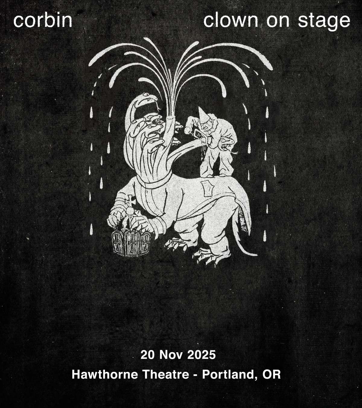 Corbin - Clown on Stage Tour Tickets | Portland, OR | Hawthorne Theatre