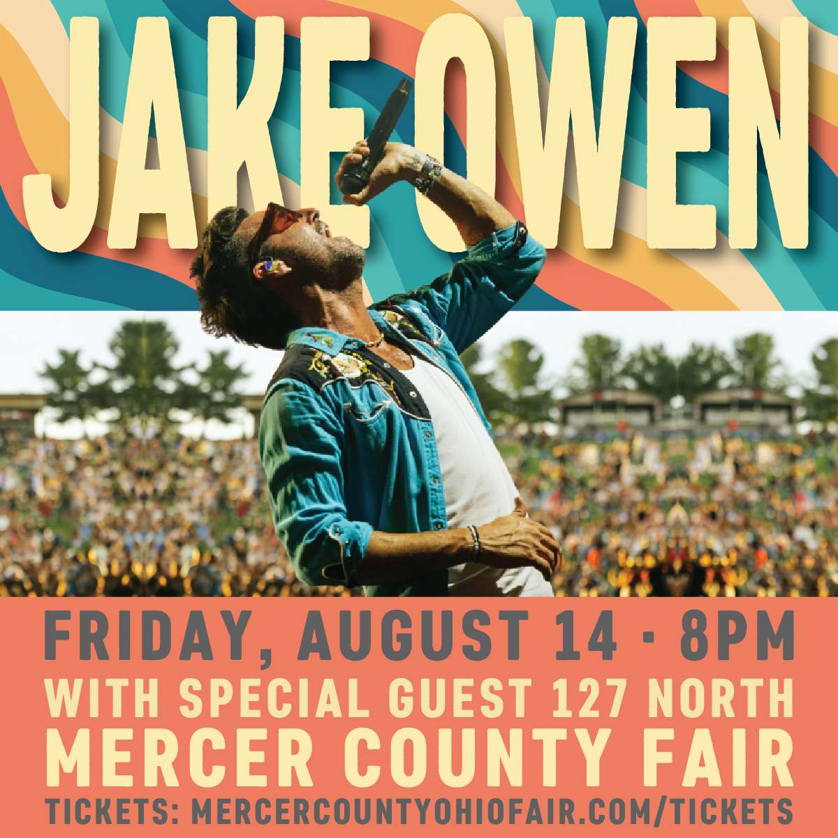 Jake Owen with Special Guest 127 North Tickets | Celina, OH | Mercer ...