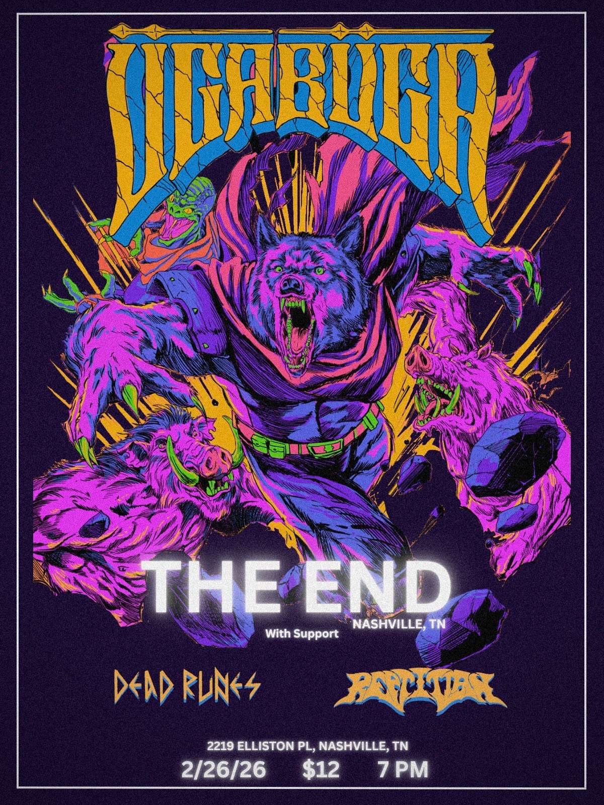 Legacy Concerts Presents: Uga Buga w/ Dead Runes, Reptilian - 18 ...