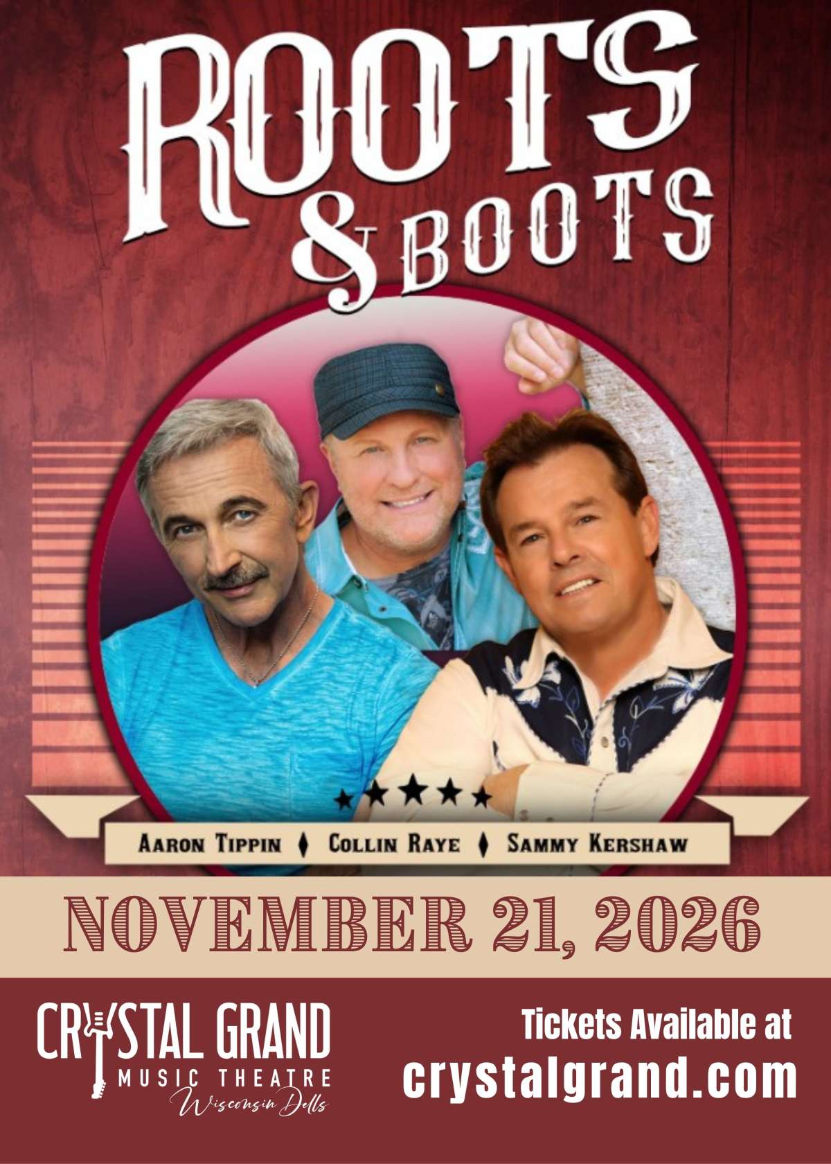 Roots & Boots Tickets | Wisconsin Dells, WI | Crystal Grand Music Theatre