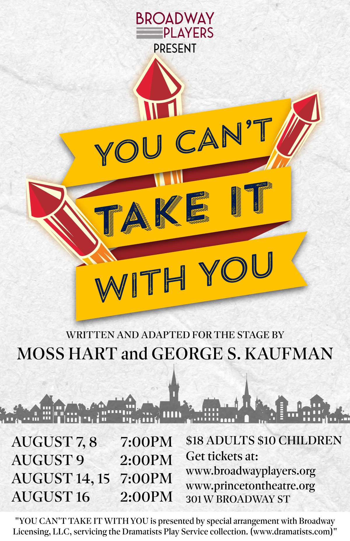 You Can't Take It With You Tickets | Princeton, IN | Princeton Theatre ...