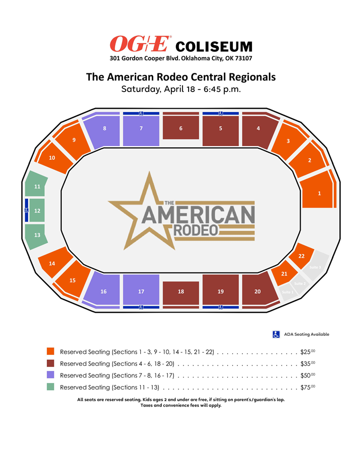 The American Rodeo Central Regionals Sat April 18, 2026 Tickets ...