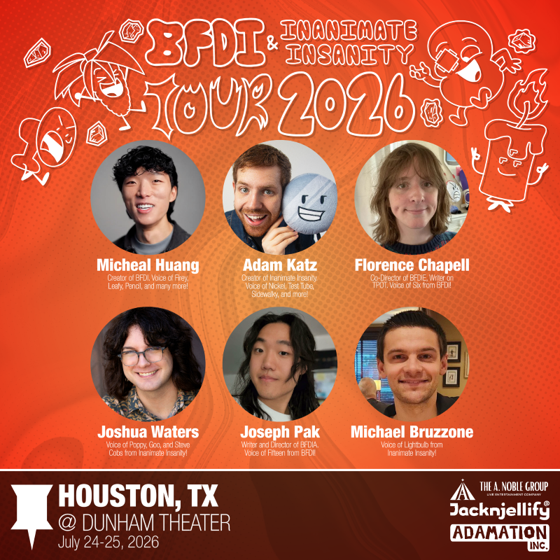 BFDI & Inanimate Insanity 2026 Tour Tickets | Houston, TX | Dunham ...