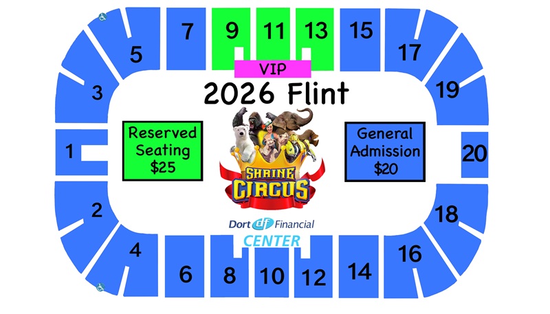 Shrine Circus - Saturday, January 17th 11AM Tickets | Flint, MI | Dort ...